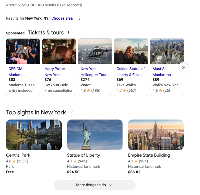 Google Things to Do