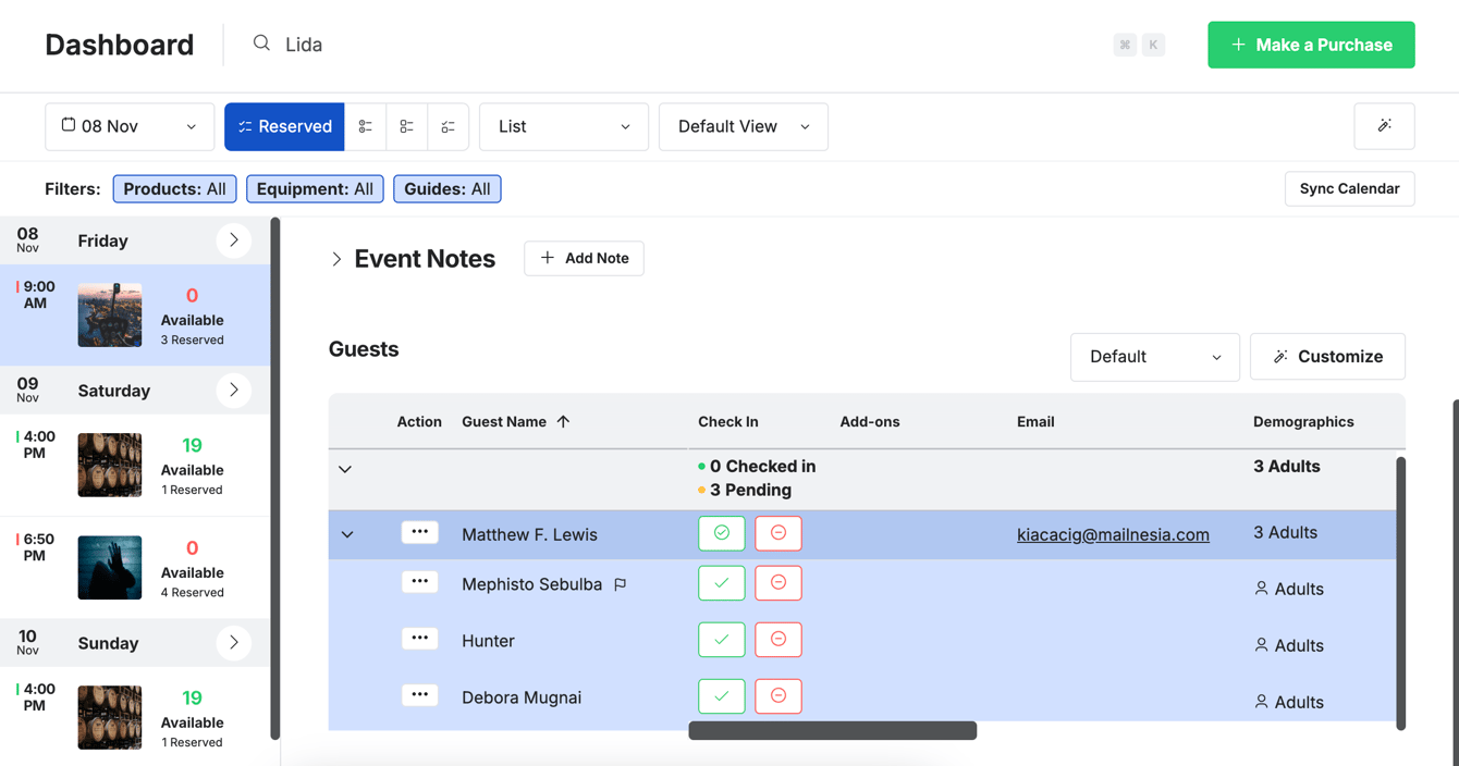 Check-In Preferences